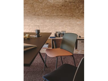 MIXU Polypropylene and plywood stackable chair By Arper | design Gensler