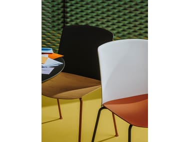 MIXU Polypropylene and plywood stackable chair By Arper | design Gensler