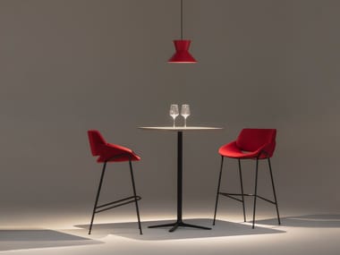 MONK Fabric barstool with footrest By prostoria | design Grupa Studio