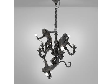 MONKEY CHANDELIER Pendant lamp By Seletti | design Marcantonio