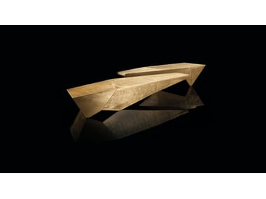 MONOLITH Low brass coffee table By Henge | design Massimo Castagna