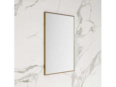 MOODE Rectangular framed wall-mounted metal mirror By LUSSO