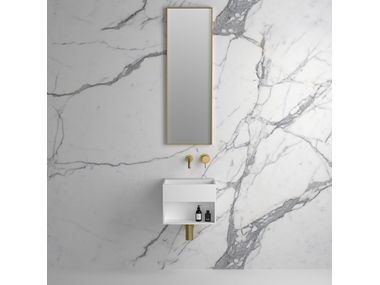 MOODE Rectangular framed wall-mounted metal mirror By LUSSO