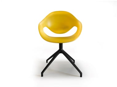 Moon Integral polyurethane foam chair with conical metal base By Tonon ...