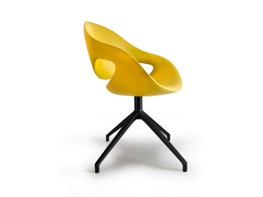 Moon Integral polyurethane foam chair with conical metal base By Tonon ...