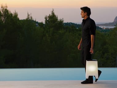 LED polyethylene floor lamp cordless MORA By VONDOM design Javier Mariscal
