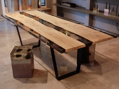 MOSS 2 Rectangular dining table By alcarol | design Andrea Forti, Eleonora Dal Farra