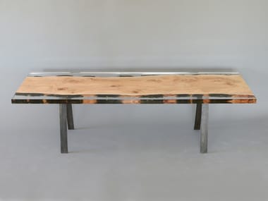 MOSS SINGLE PLANK Rectangular dining table By Alcarol | design Andrea Forti, Eleonora Dal Farra
