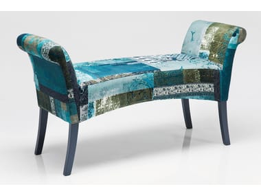 MOTLEY BLUE HOUR Upholstered fabric bench By KARE Design