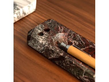HALF PIPE ROSSO LEVANTO Rojo Levanto marble pen holder By Maami Home ...