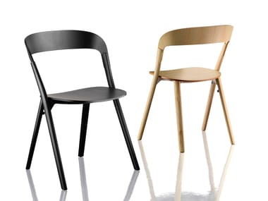 PILA Stackable multi-layer wood chair By Magis | design Ronan & Erwan Bouroullec