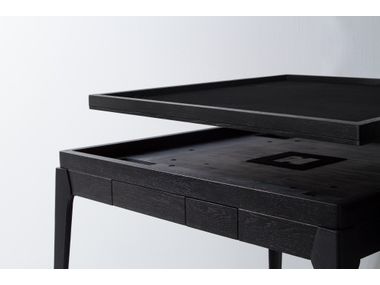 Mahjong card table Square oak game table By District Eight