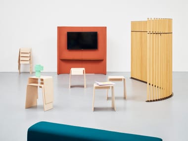 SUPER RANDOM Stackable multi-layer wood stool By Manerba | design Gio ...