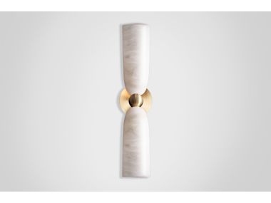 FIGURE WALL DOUBLE Alabaster wall lamp By Marc Wood