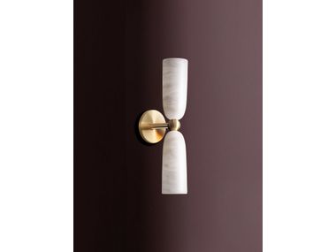 FIGURE WALL DOUBLE Alabaster wall lamp By Marc Wood