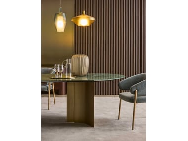 WAVE Oval marble table By Marelli | design Luca Erba