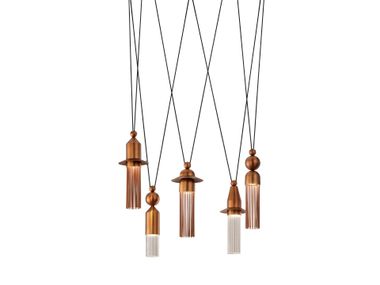 NAPPE C5 LED painted metal pendant lamp By Masiero | design Marco Zito