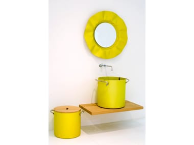 CHEF Round aluminium mirror with integrated lighting By Rapsel | design ...