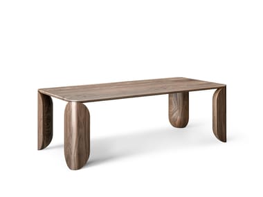 QUARTAM Rectangular solid wood dining table By Mozea