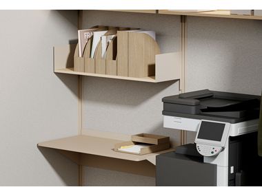 MODULAR SUPPORT 3x1 Modular powder coated aluminium office booth By Mute
