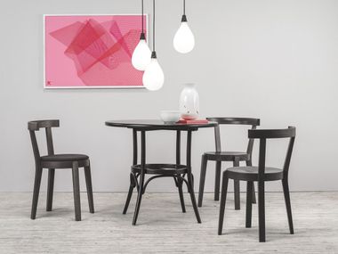 N° 152 Round solid wood table By TON