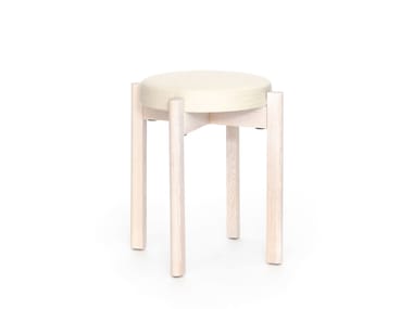 NAKU Low wooden stool By Inno | design Harri Korhonen