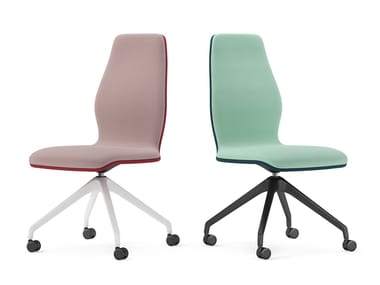 NAMI Swivel trestle-based chair with castors By SITLOSOPHY®