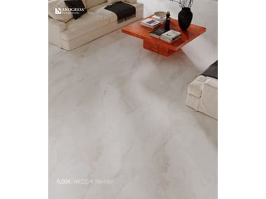 AREZZO Porcelain stoneware wall/floor tiles with marble effect By NANOGRESS