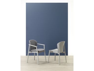 NATURAL FINN Upholstered fabric chair with armrests By SCAB DESIGN