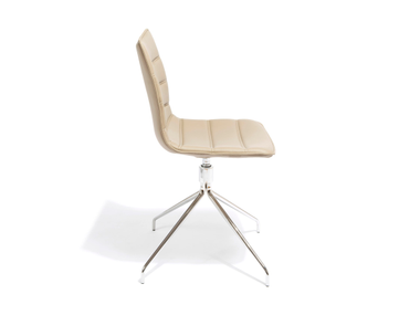 NEBRASKA Trestle-based leather chair By AP Factor