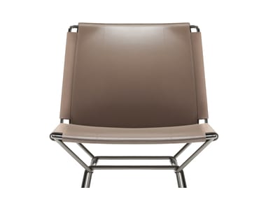 NEIL LEATHER Sled base tanned leather chair By MDF Italia | design Jean ...