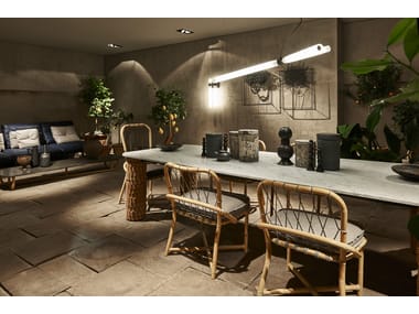 Table rectangulaire en marbre NEVADA By BAXTER design Paola Navone