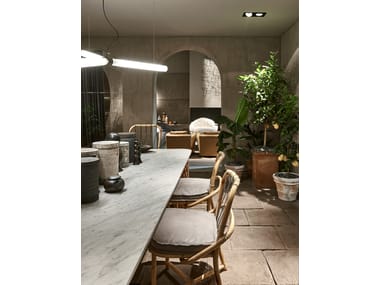 Table rectangulaire en marbre NEVADA By BAXTER design Paola Navone