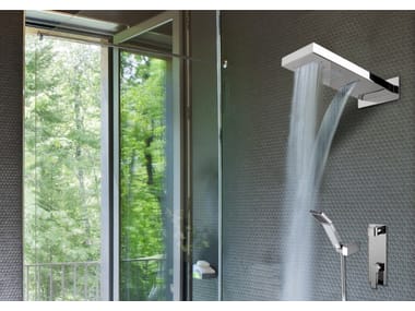 Stainless steel shower set with hand shower with overhead shower NINFE ...