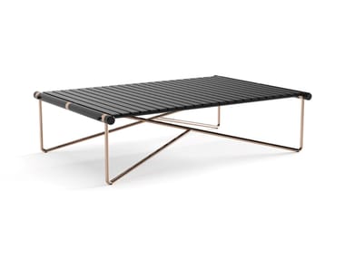 NOA Low rectangular aluminium garden side table By Myface