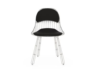 NODO Metal garden chair with integrated cushion By Myface
