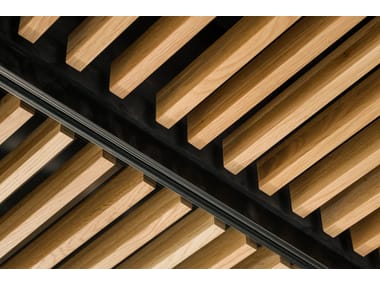 Open slats ceiling Wooden ceiling panels By NODOO