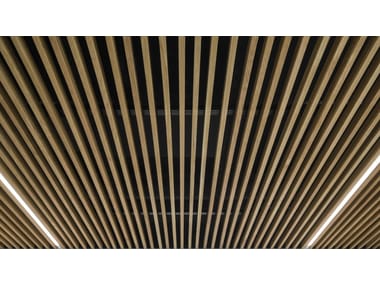 Open slats ceiling Wooden ceiling panels By NODOO