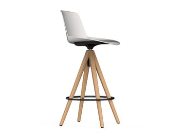 NOOM High stool with footrest By ACTIU | design Alegre Design
