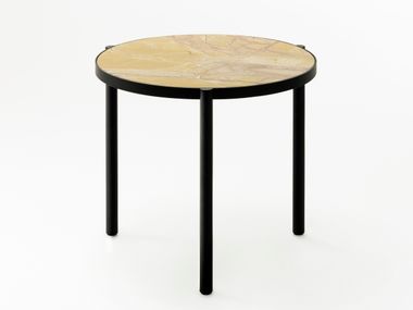 NOON Low round marble coffee table By Ross Gardam