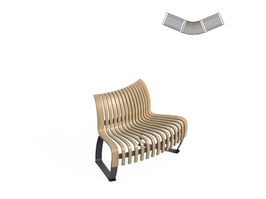 NOVA C BACK Curved Modular Bench with backrest By Green Furniture ...