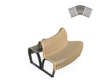 NOVA C DOUBLE BACK ELEVATION Modular wooden bench seating with back By ...