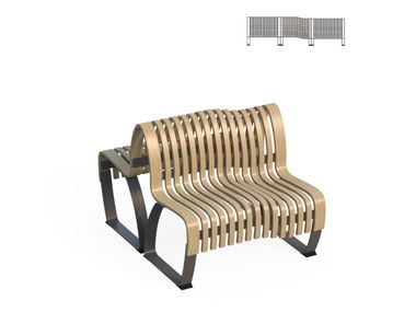 NOVA C DOUBLE BACK ELEVATION Modular wooden bench seating with back By ...