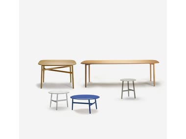 NUDO Round wooden coffee table By Sancal | design Juan Ibáñez Lax