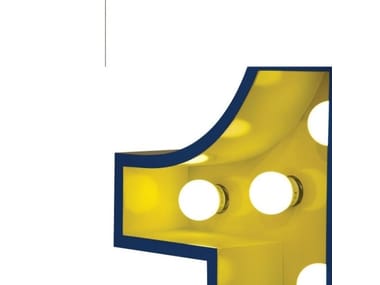 Fluorescent Light letter NUMBER 1 By Delightfull