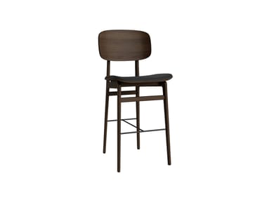 NY11 Oak barstool with integrated cushion and back By NORR11