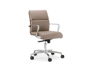 AALBORG SOFT 02 Swivel executive chair with 5-spoke base with armrests By Nahu