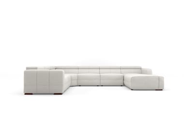 BALANCE Sectional corner recliner leather sofa By Natuzzi Italia