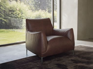 DOLLY Fabric armchair with armrests By Natuzzi Italia | design Claudio ...