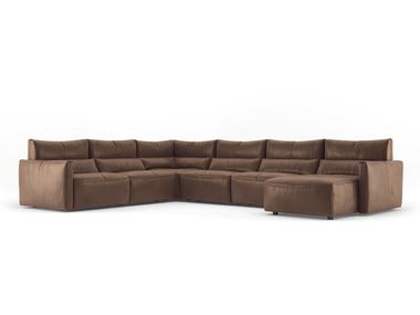 GALAXY Corner recliner leather sofa By Natuzzi Italia